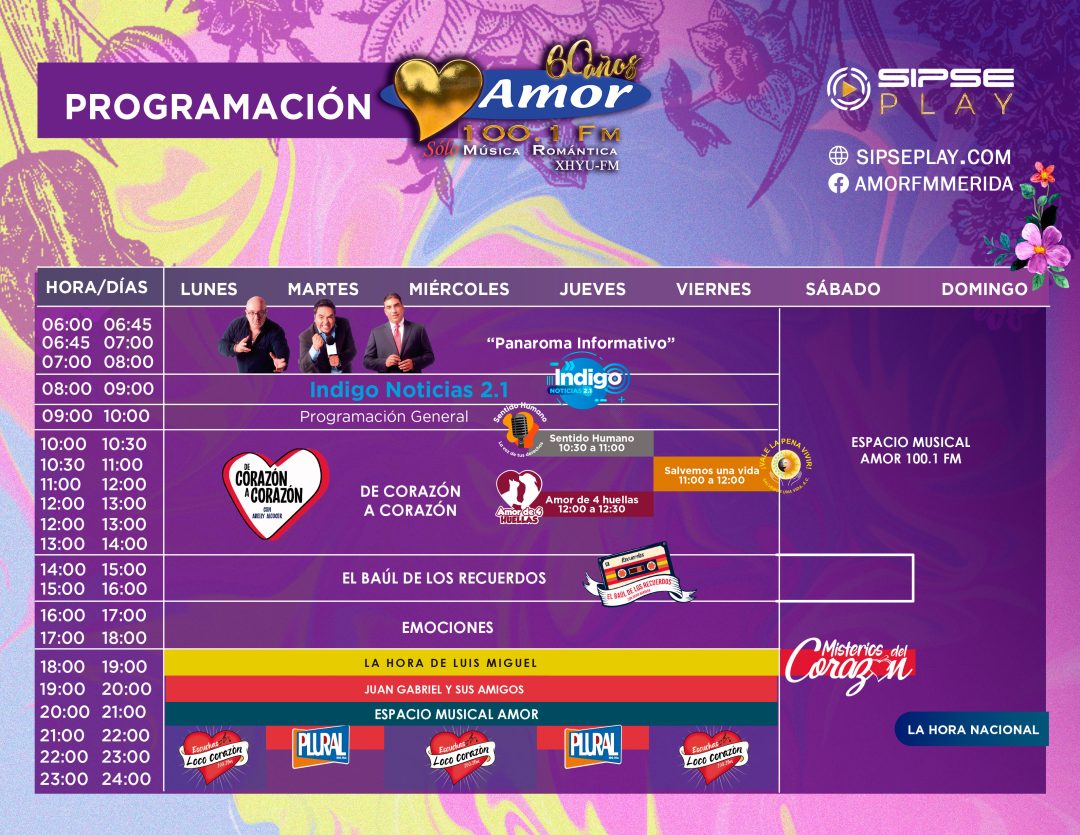 AMOR 100.1 | SIPSEPLAY Medios Digitales
