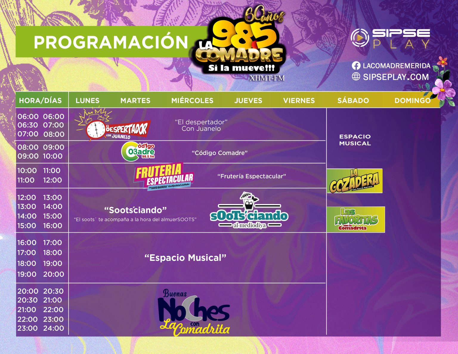 LA COMADRE MERIDA 98.5 | SIPSEPLAY Medios Digitales